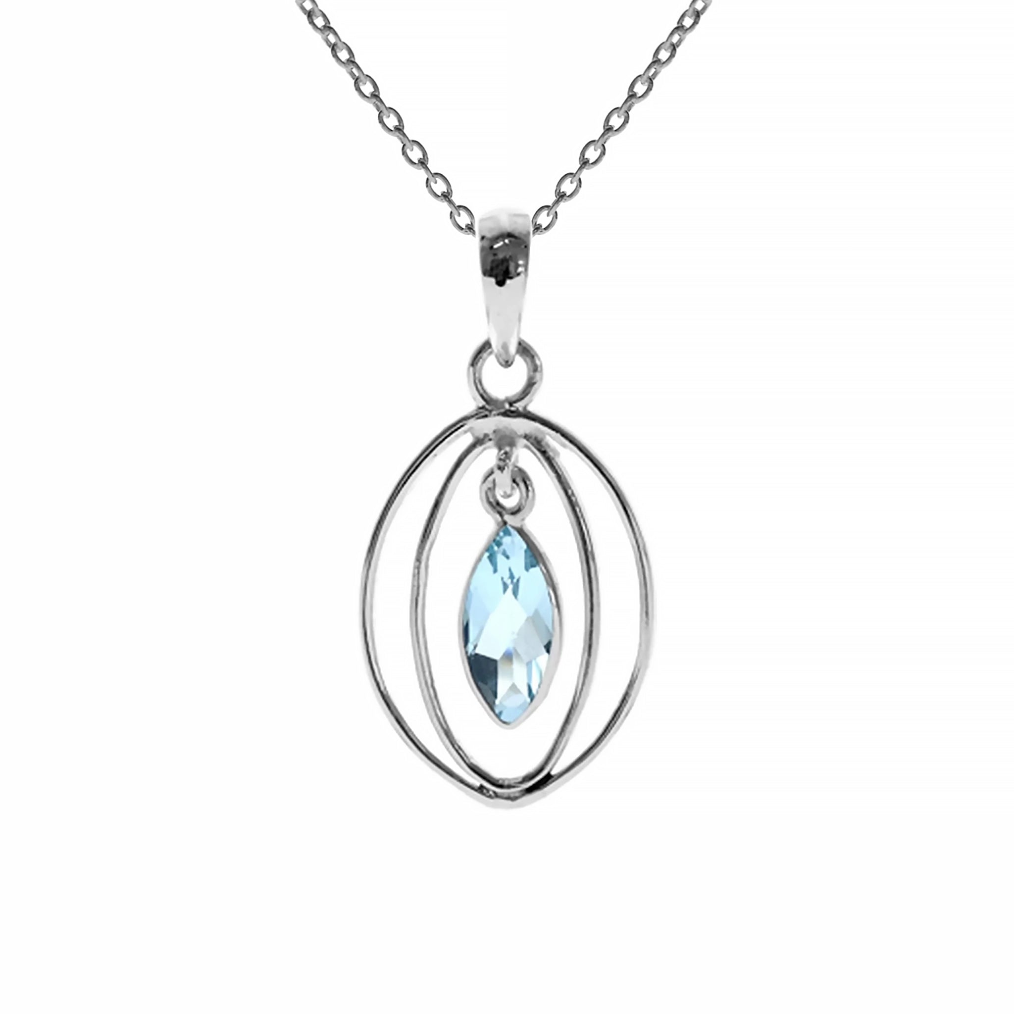 Kali Ma Ivy Double Oval Blue Topaz Pendant | Juniper Aberdeen