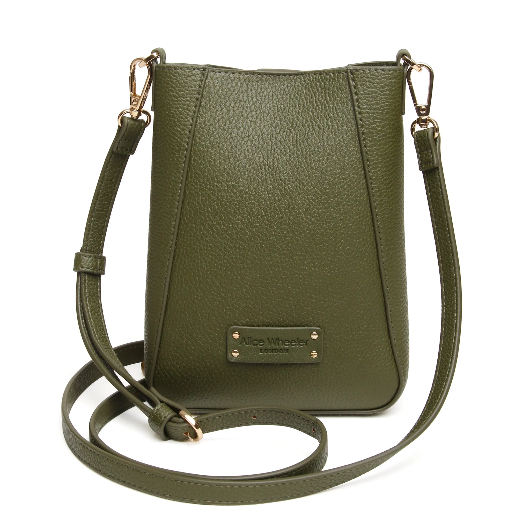 Alice Wheeler Kensington Olive Green Phone Cross Body Bag | Juniper ...