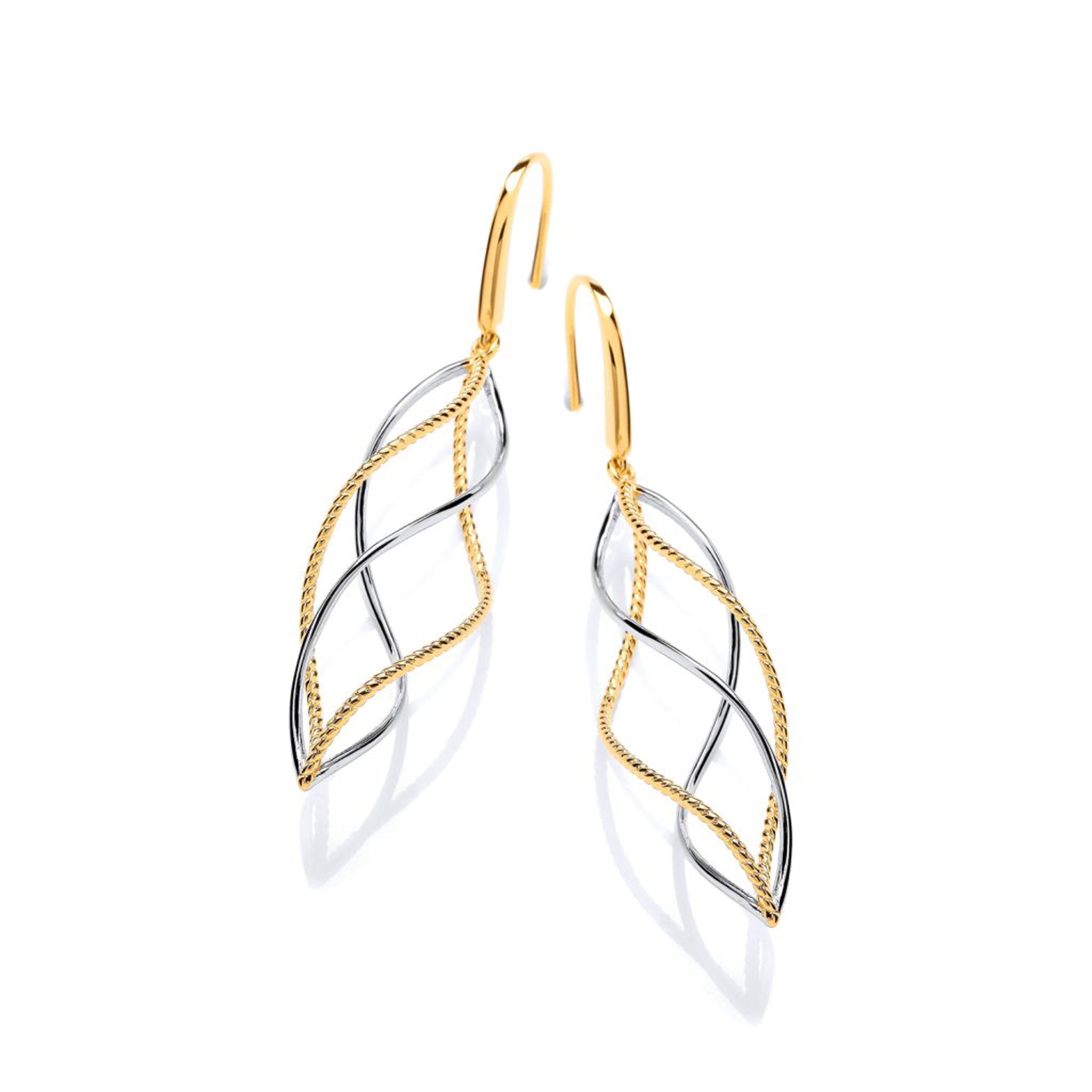 Cavendish French Large Twist Two-Toned Drop Earrings | Juniper Aberdeen