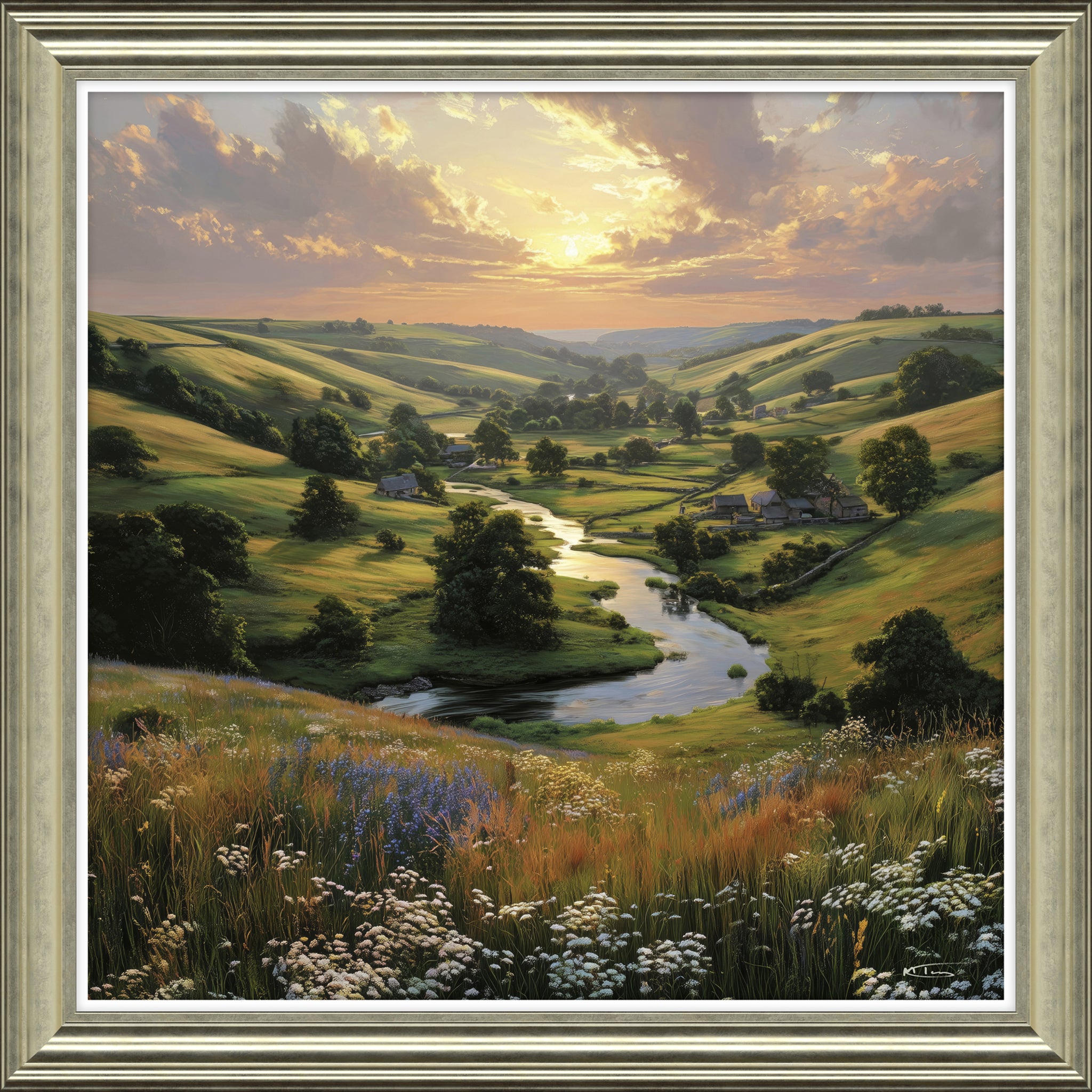 ARTKO Framed Art Meander by M. Torrelli Print | Juniper Aberdeen